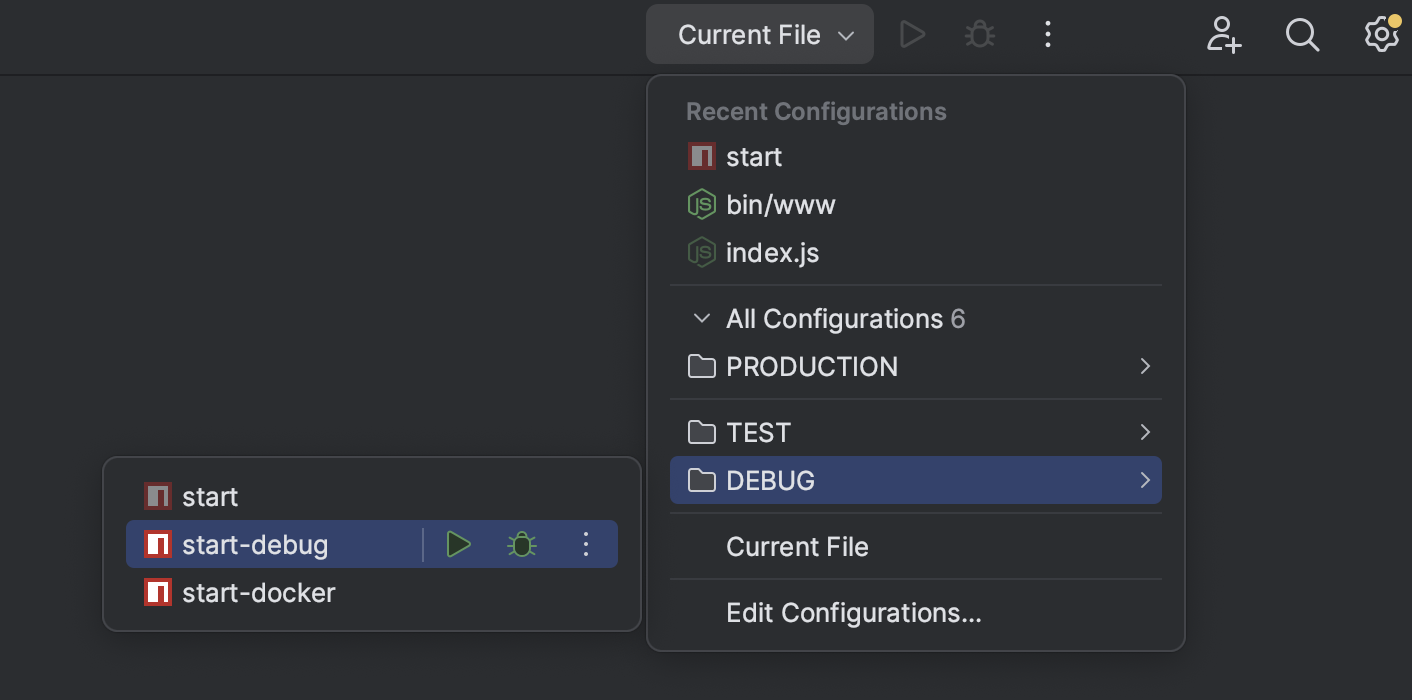 Run/debug configurations | WebStorm Documentation