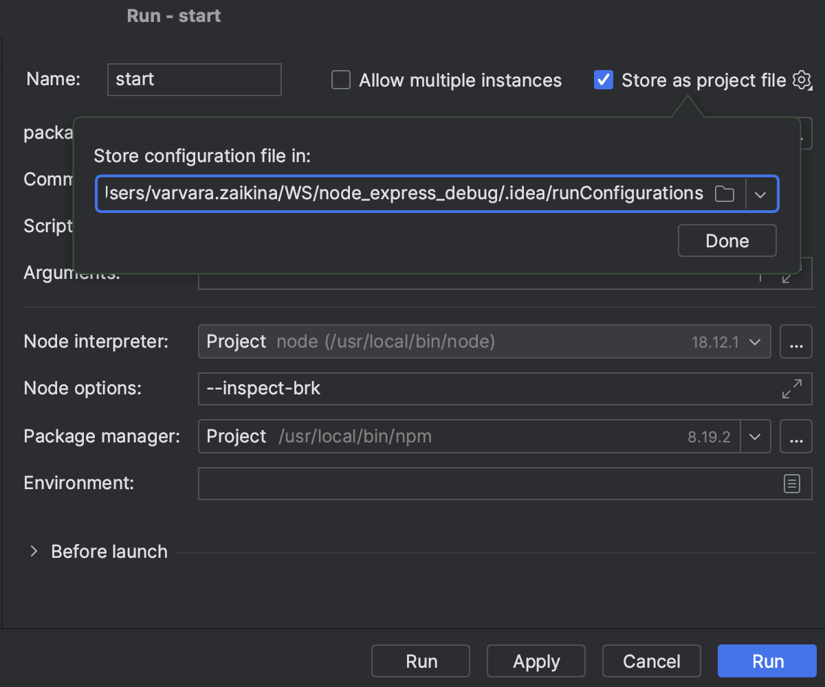 Run/debug configurations | WebStorm Documentation