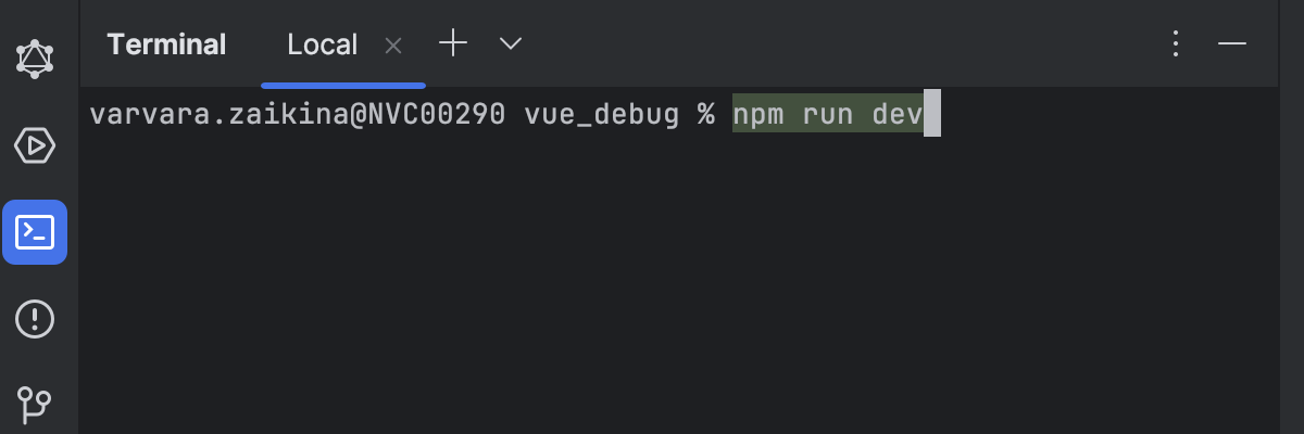Terminal Webstorm Documentation
