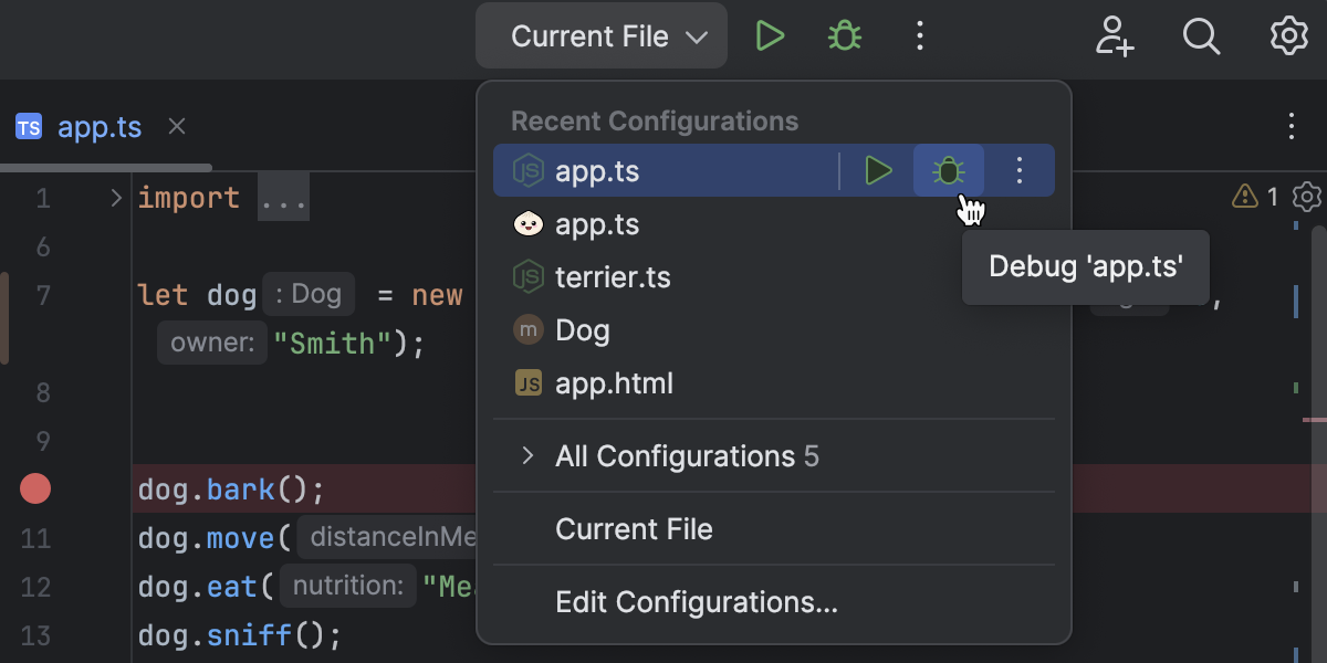 Start the debugger session | WebStorm Documentation
