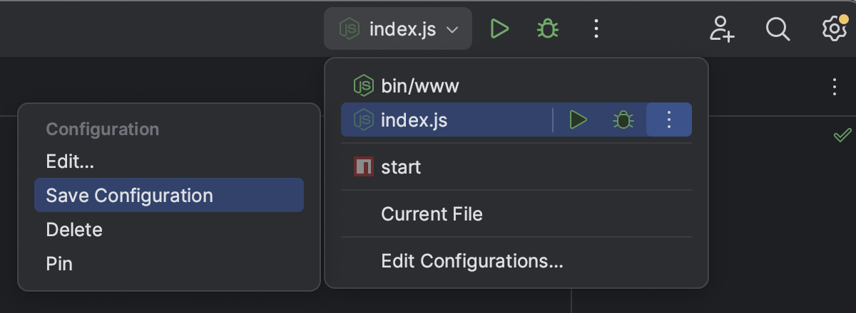 Run/debug configurations | WebStorm Documentation