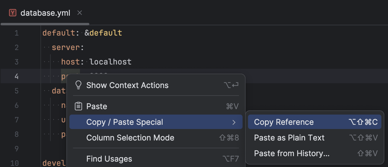 YAML | IntelliJ IDEA Documentation