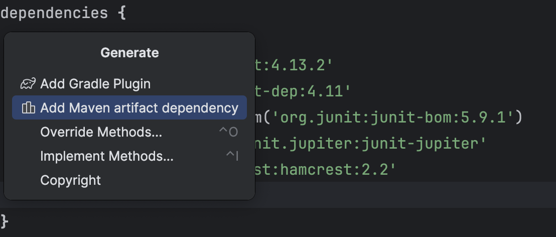 Gradle dependencies | IntelliJ IDEA Documentation Gradle dependencies | IntelliJ IDEA Documentation