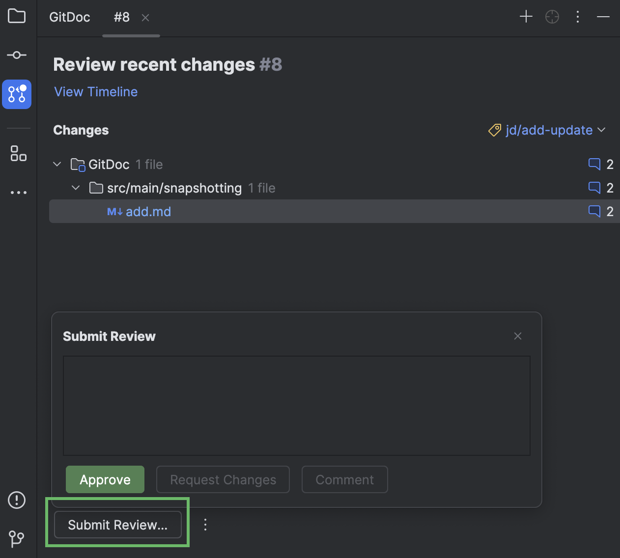 使用 Github Pull Requests Intellij Idea 文档 7712