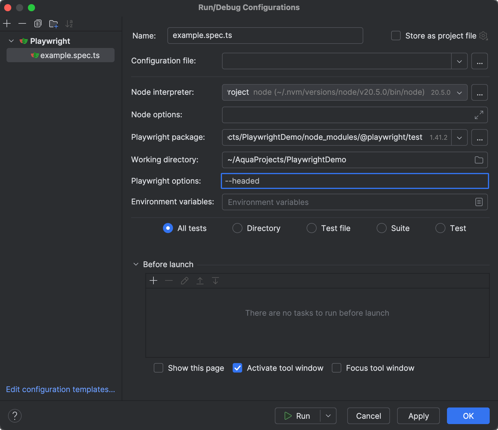 Playwright | WebStorm Documentation