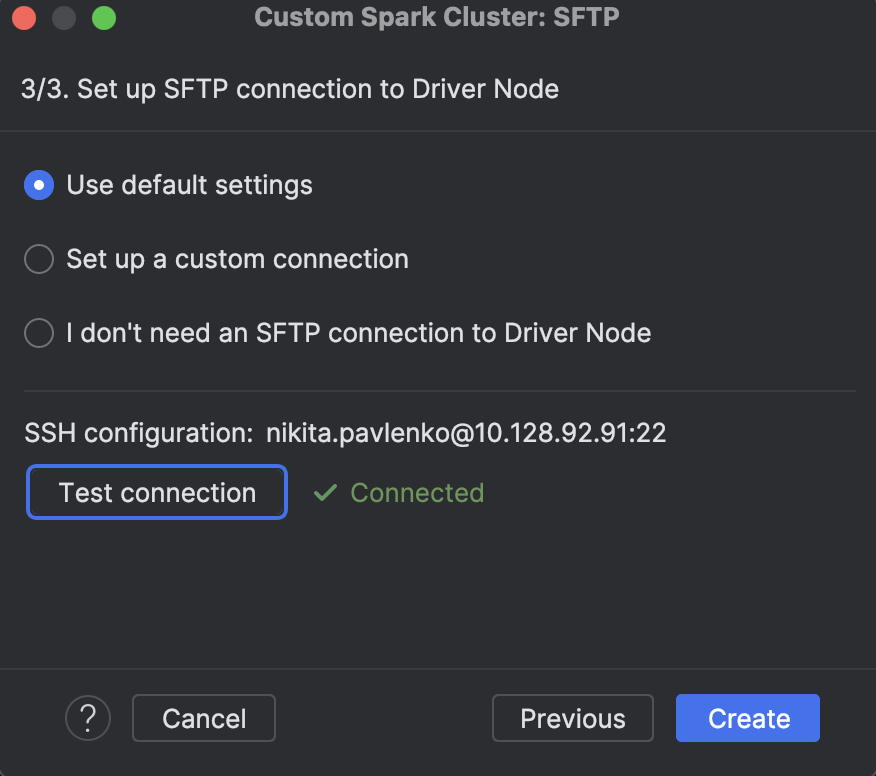 Custom Spark cluster | DataSpell Documentation