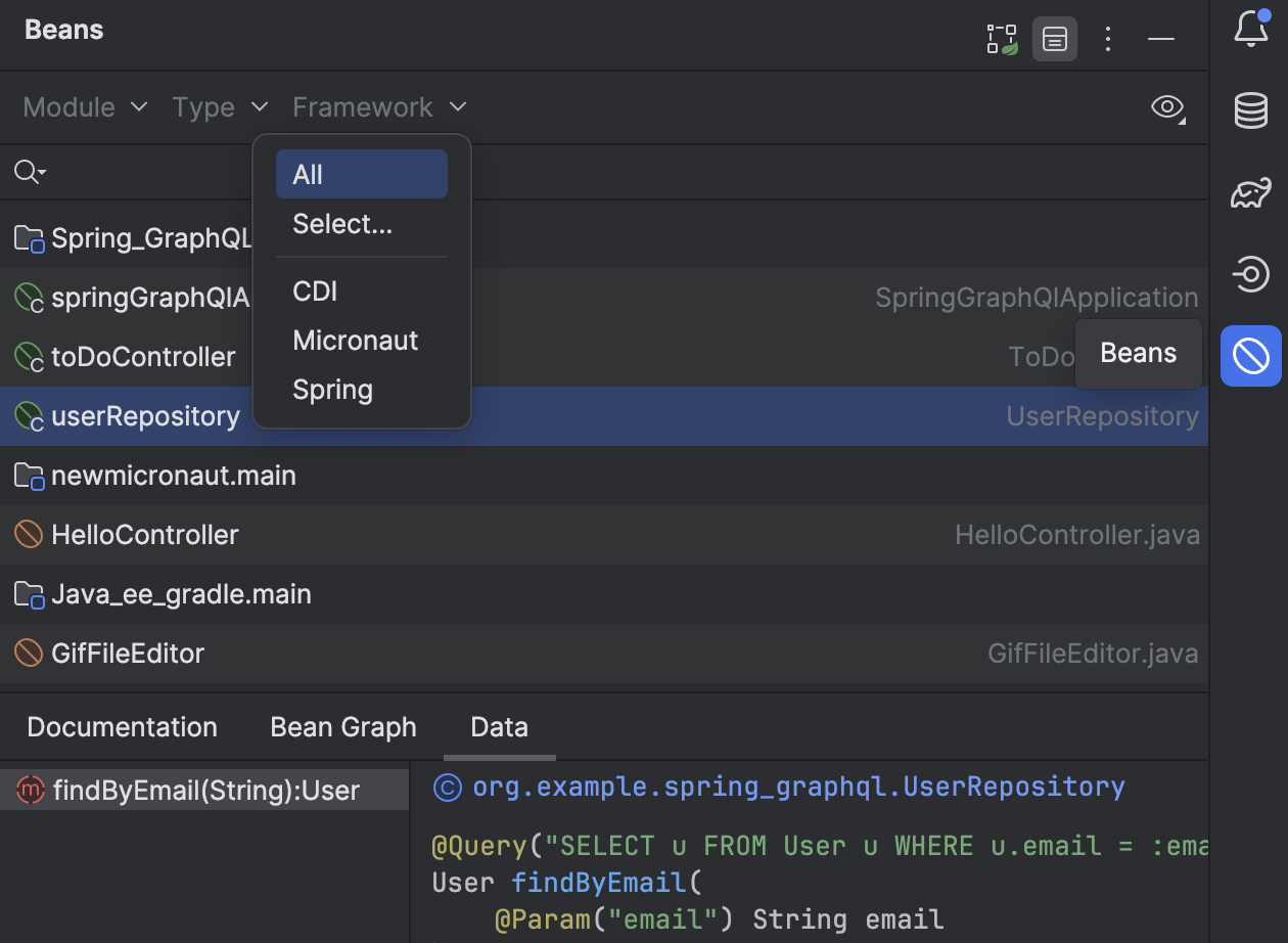 Beans tool window | IntelliJ IDEA Documentation Beans tool window | IntelliJ IDEA Documentation