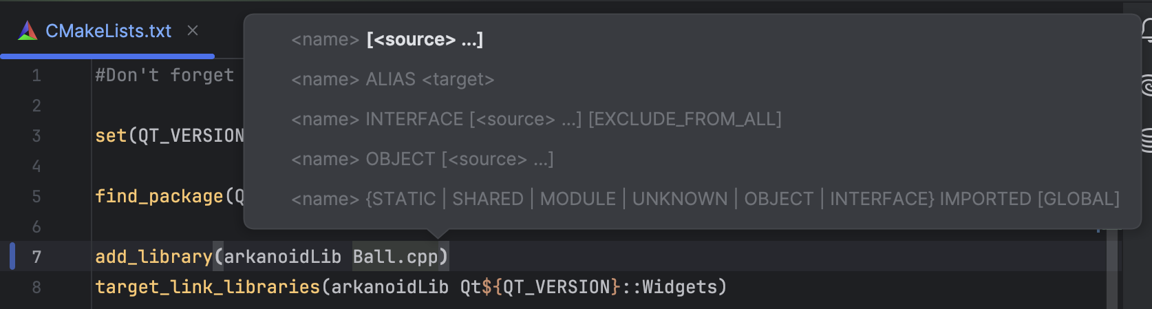 CMakeLists.txt | CLion Documentation