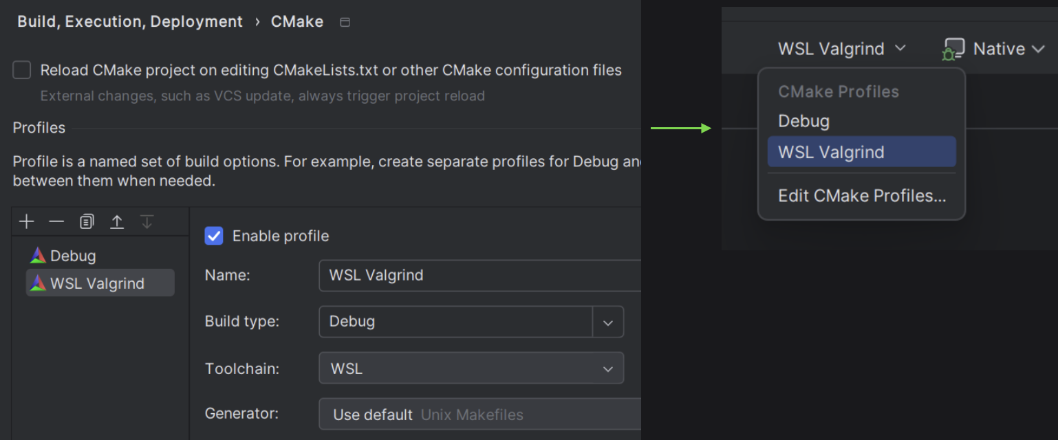 Valgrind memcheck | CLion Documentation