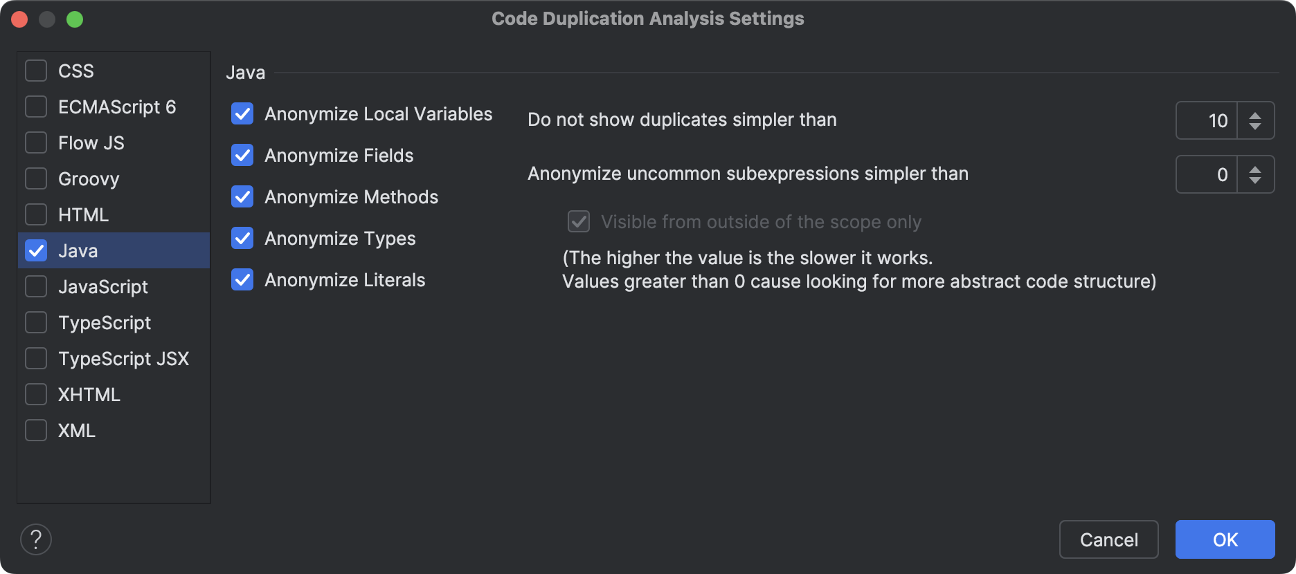 Analyze duplicates | IntelliJ IDEA Documentation