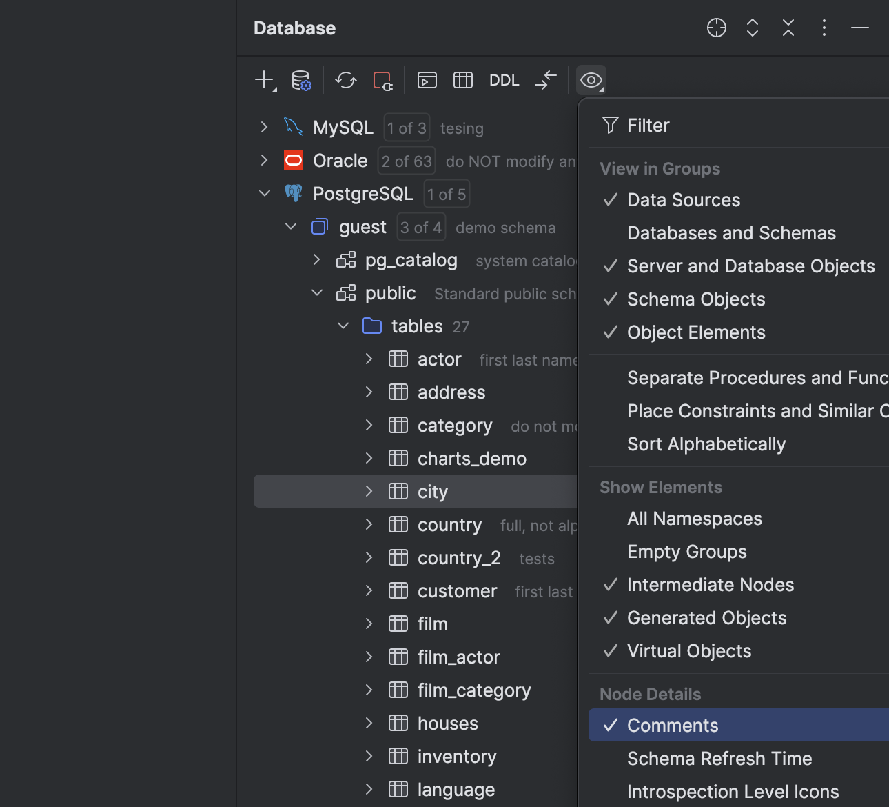 Data sources | PyCharm Documentation