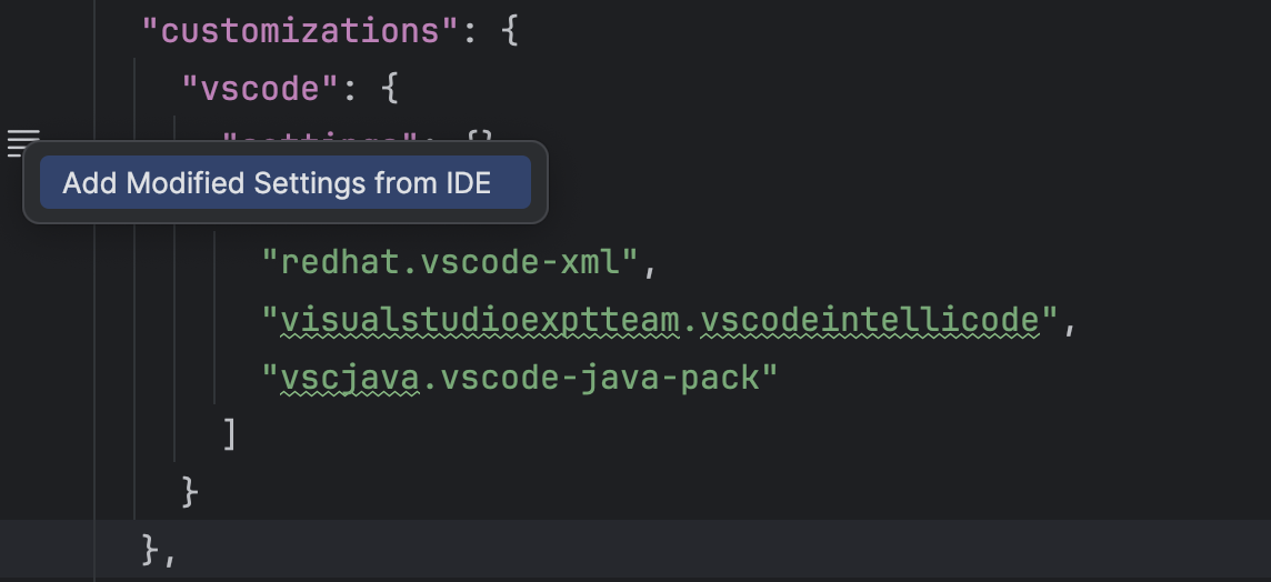 Customizing Various Dev Container Settings Intellij Idea Documentation