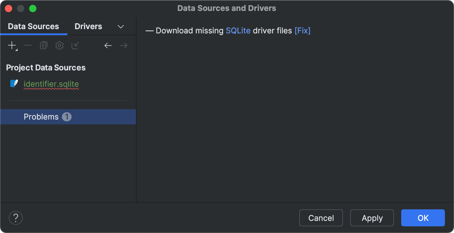 Data Sources And Drivers Dialog Datagrip Documentation 0549