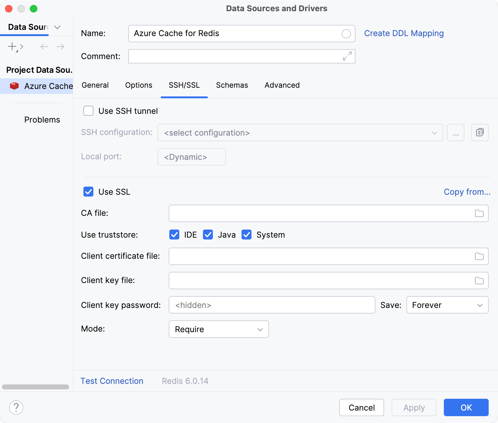 Create Redis data source for Azure Cache for Redis | IntelliJ IDEA ... Create Redis data source for Azure Cache for Redis | IntelliJ IDEA ...