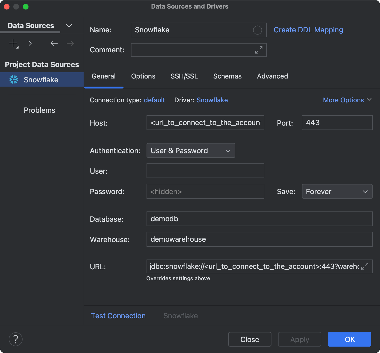 Snowflake | DataGrip Documentation