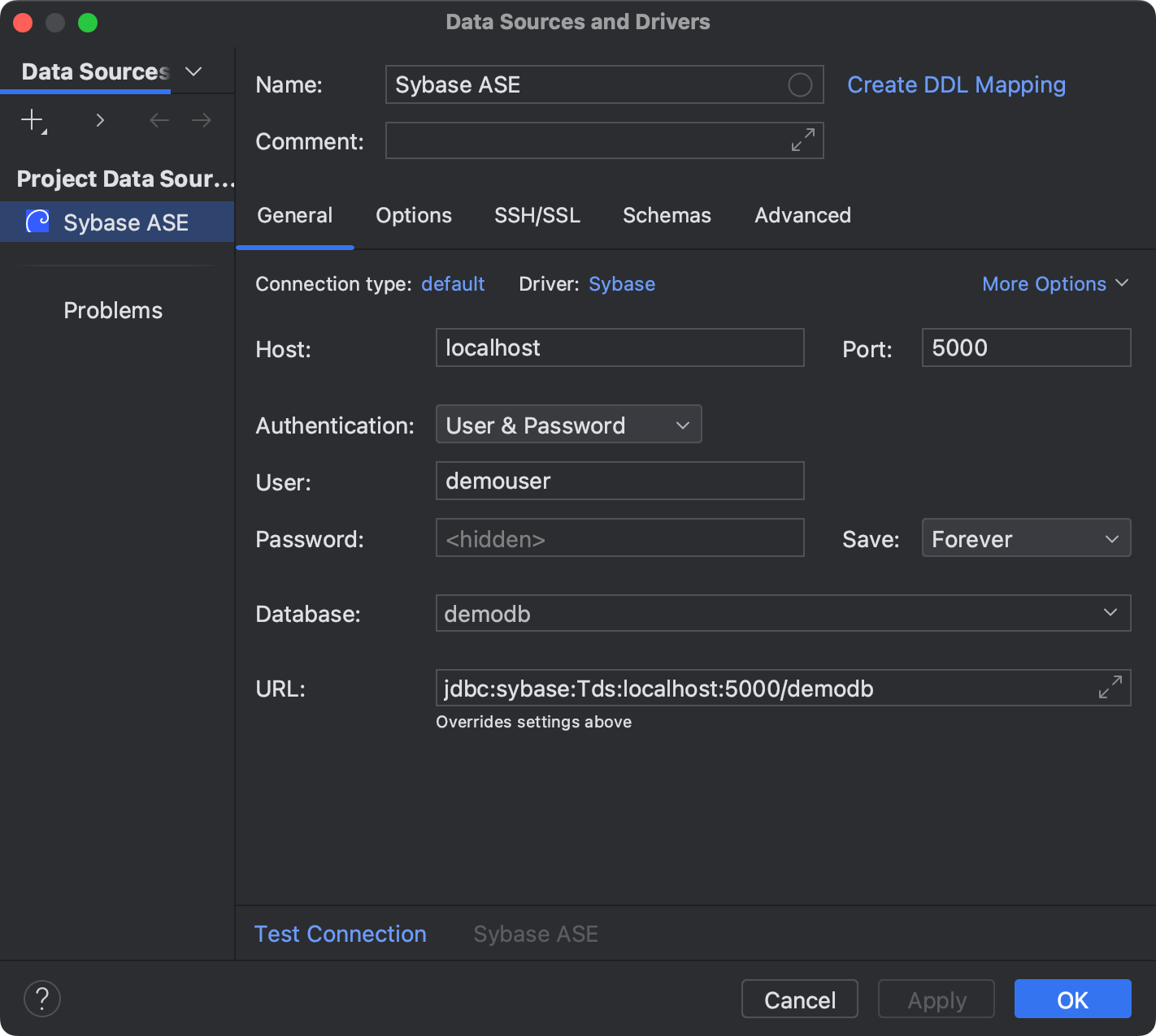 Sybase ASE | DataGrip Documentation