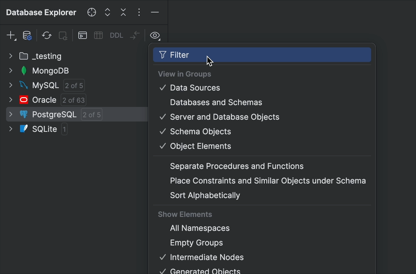 Data sources | IntelliJ IDEA Documentation