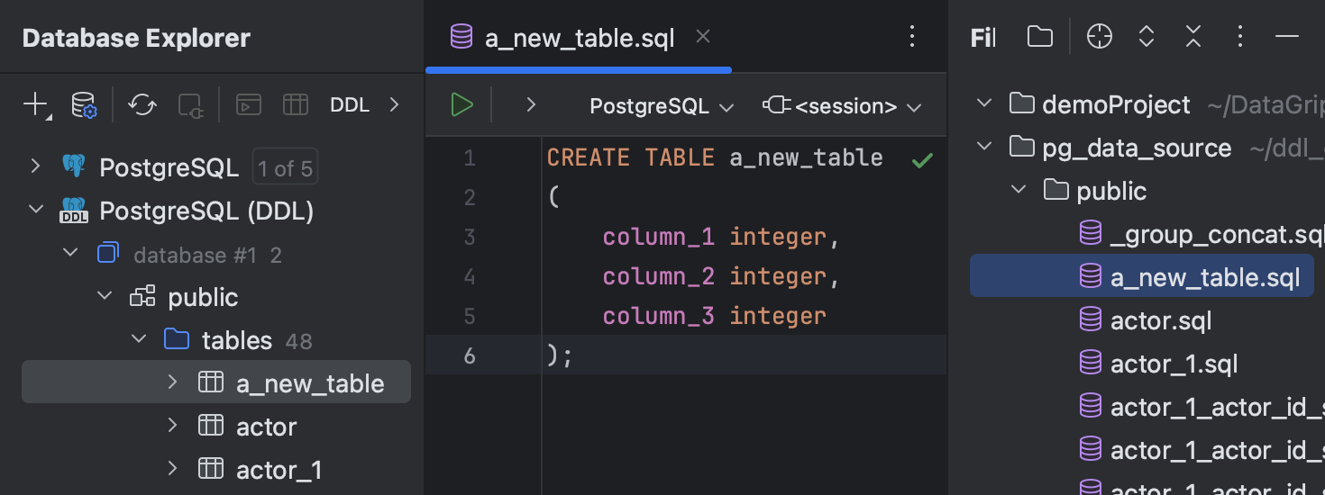 DDL data sources | DataGrip Documentation