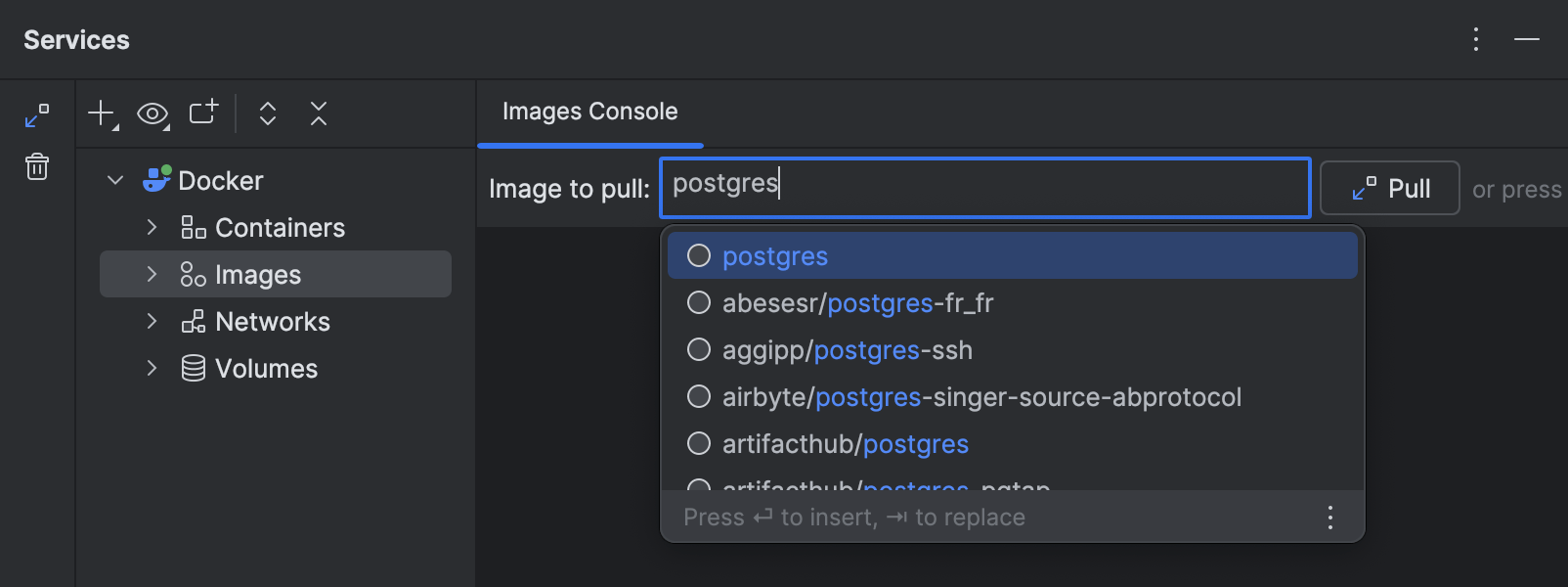 Run a database in a Docker container | DataGrip Documentation