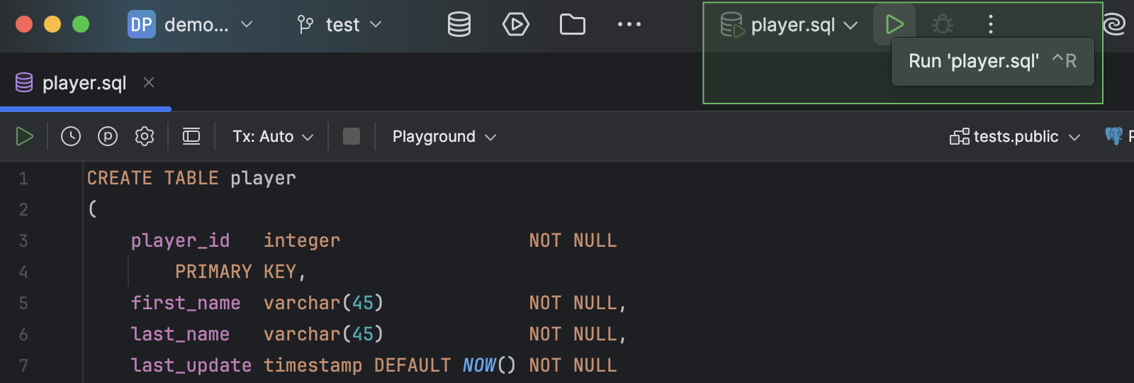 Run/debug configurations | DataGrip Documentation