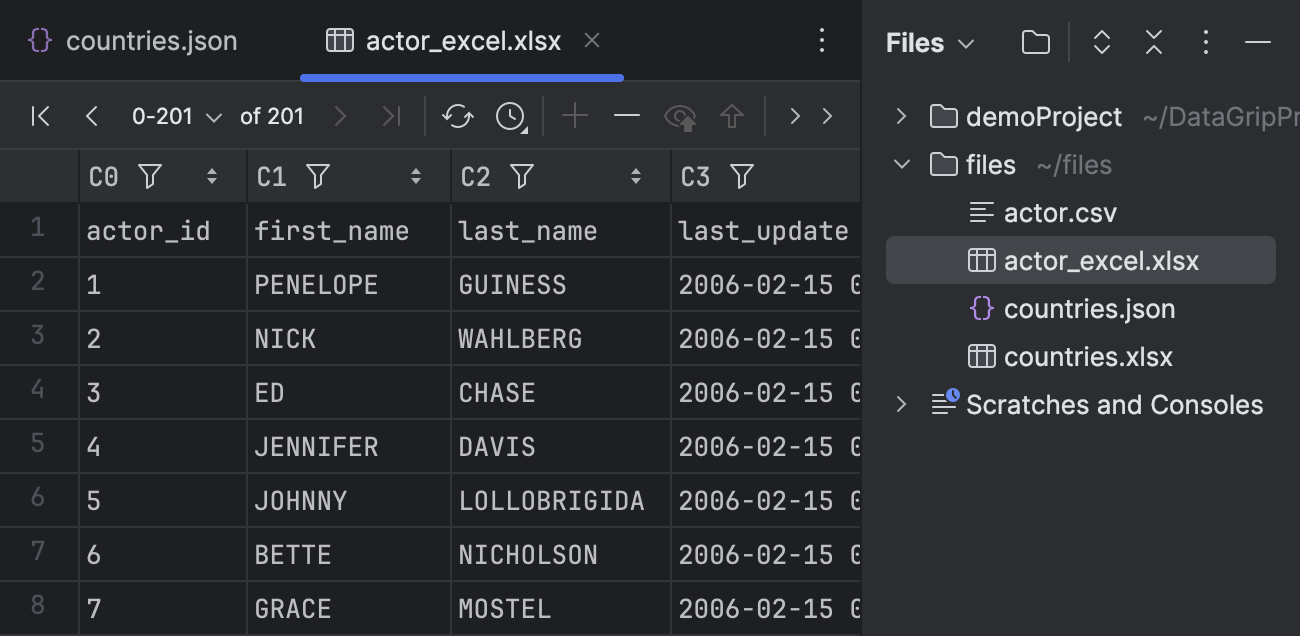 Data editor and viewer | DataGrip Documentation