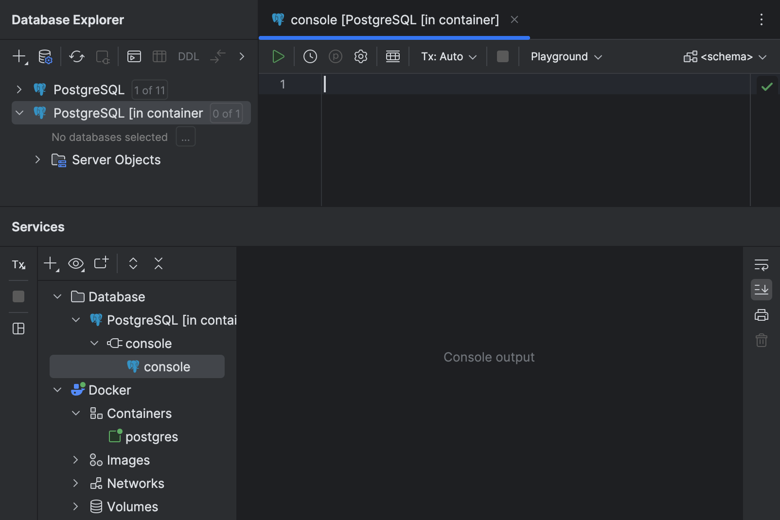 Run a database in a Docker container | DataGrip Documentation