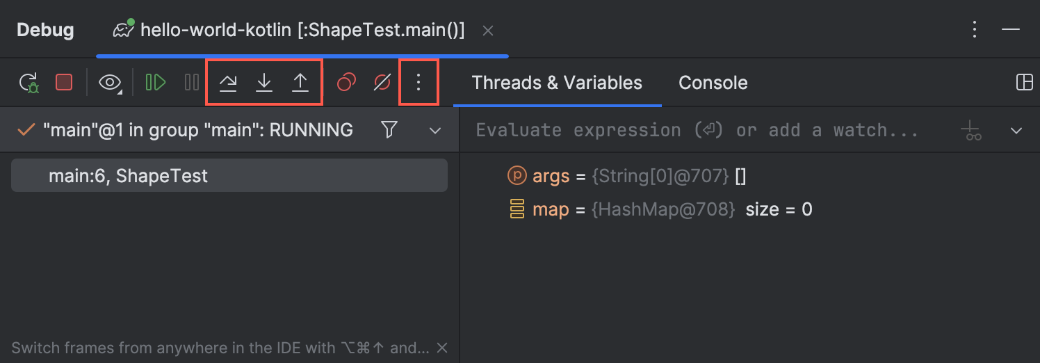 Step through the program | IntelliJ IDEA Documentation