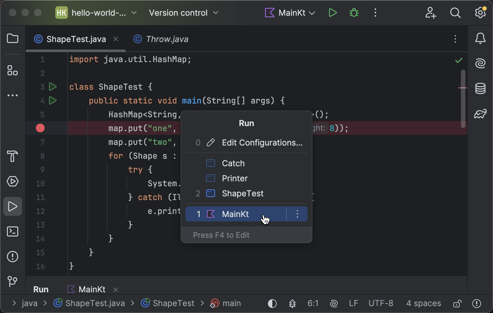 Start the debugger session | IntelliJ IDEA Documentation