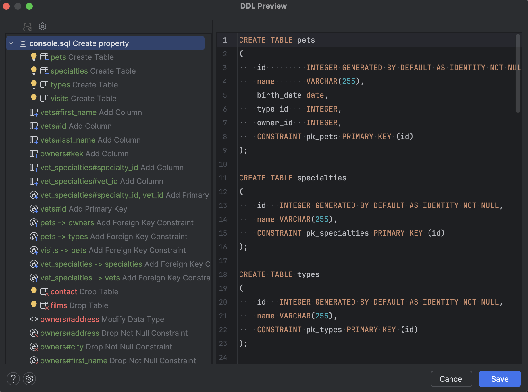 Database Versioning | IntelliJ IDEA Documentation