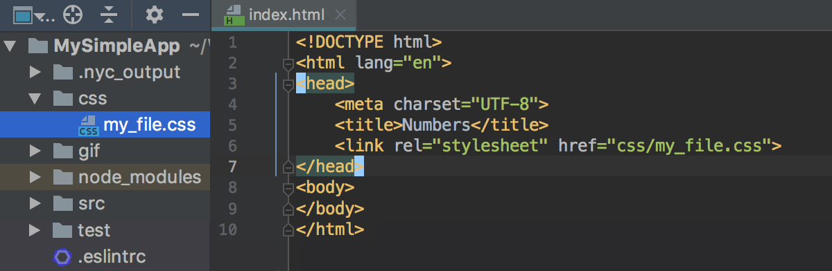 Working with HTML files | PyCharm Documentation