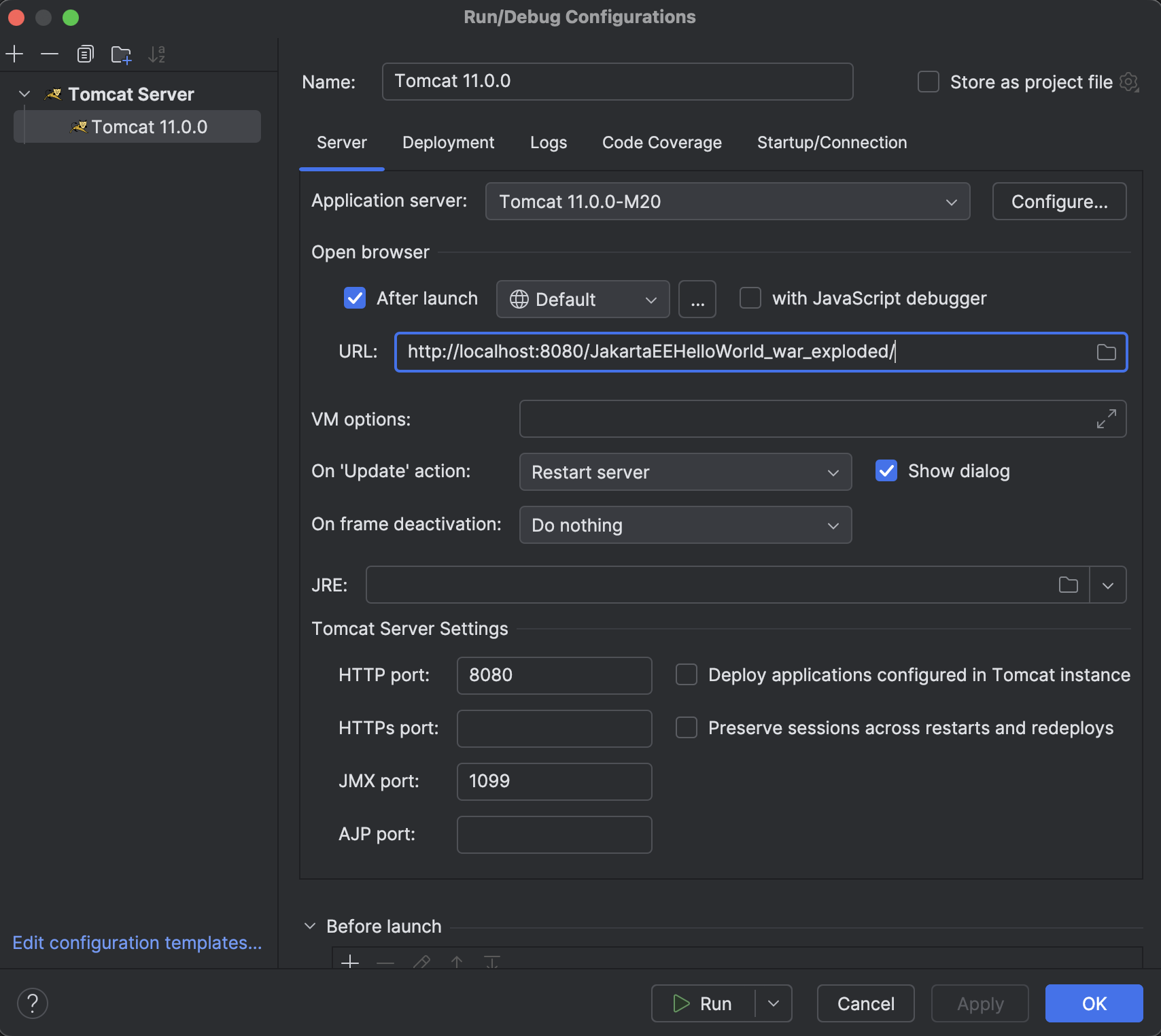 Tutorial: Your first Jakarta EE application | IntelliJ IDEA Documentation