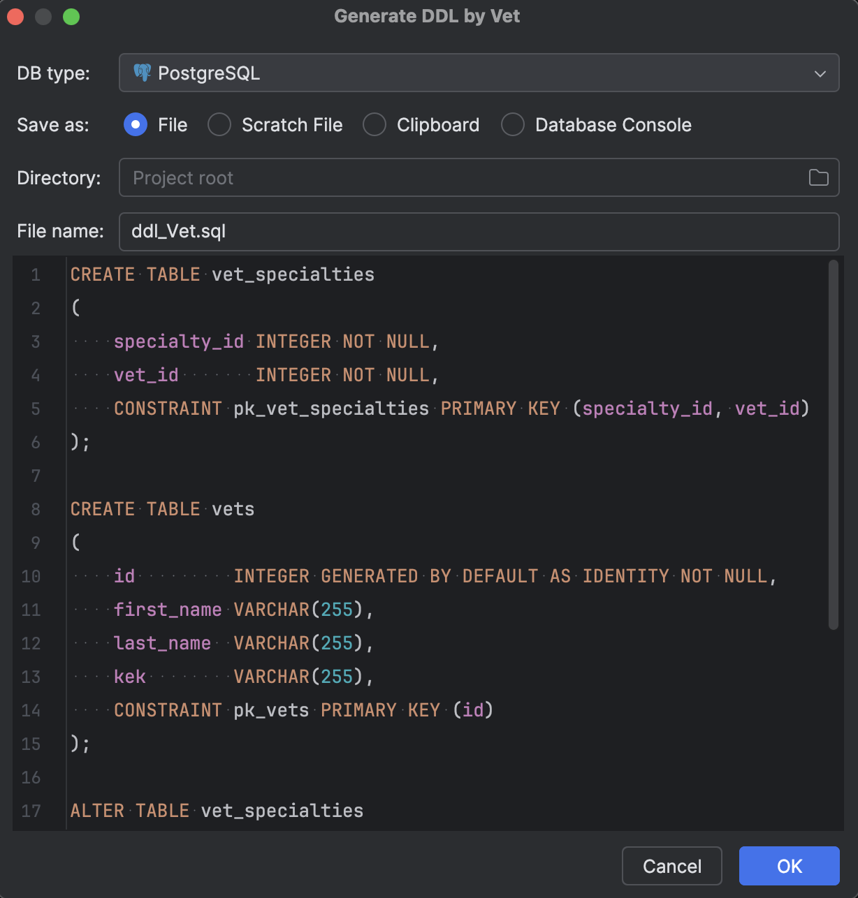 Database Versioning | IntelliJ IDEA Documentation