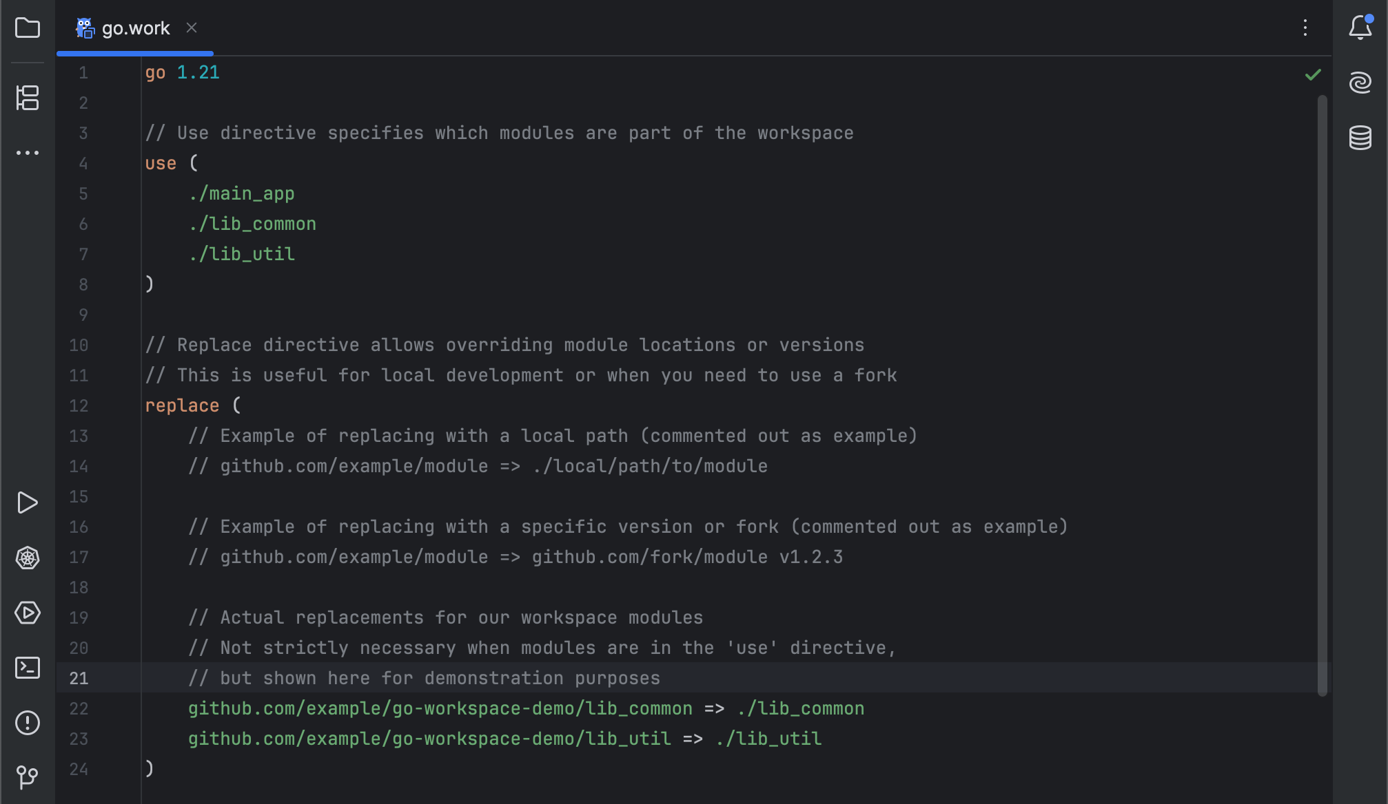Go workspaces | GoLand Documentation