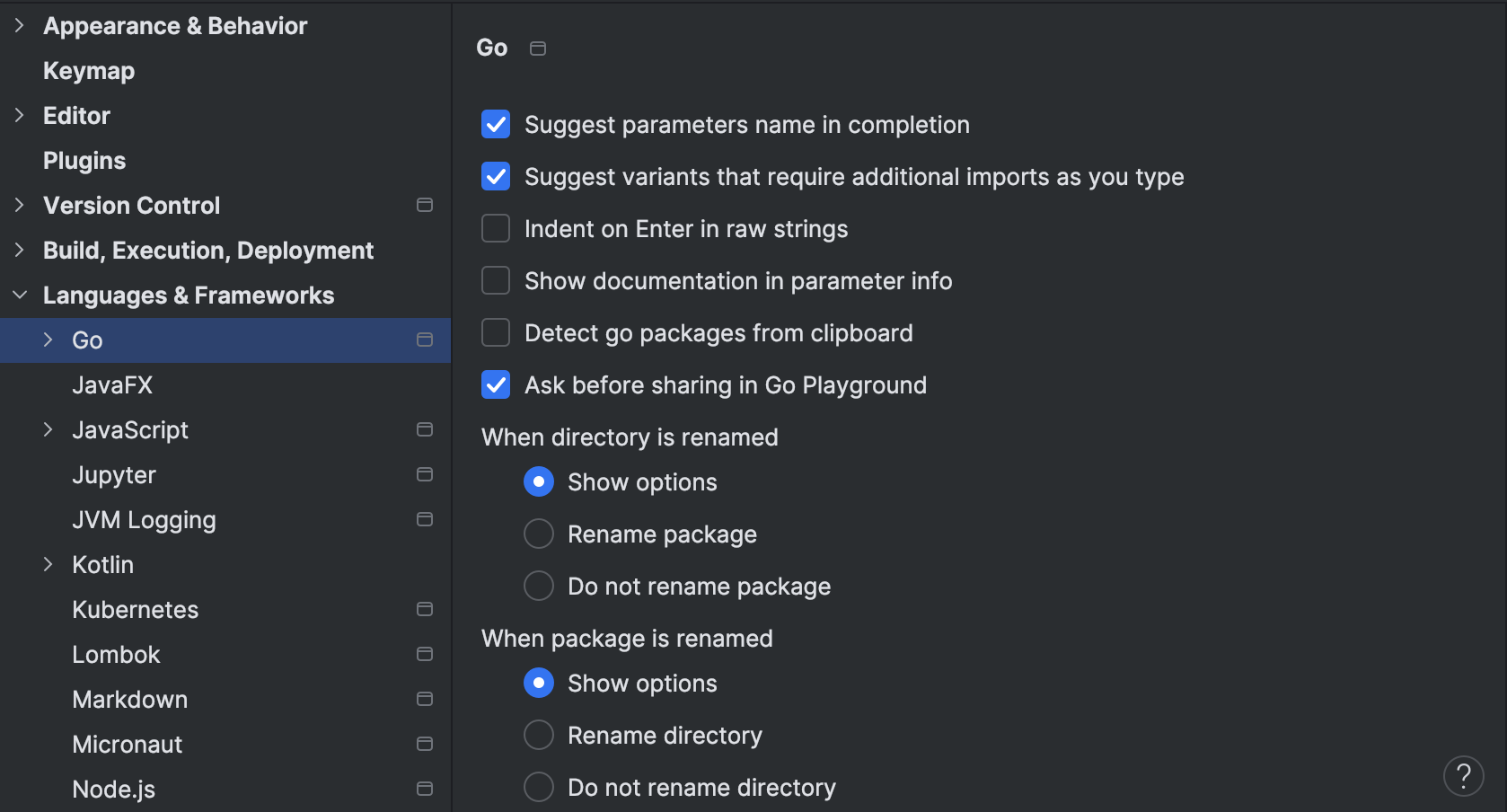 Go 配置 | IntelliJ IDEA 文档