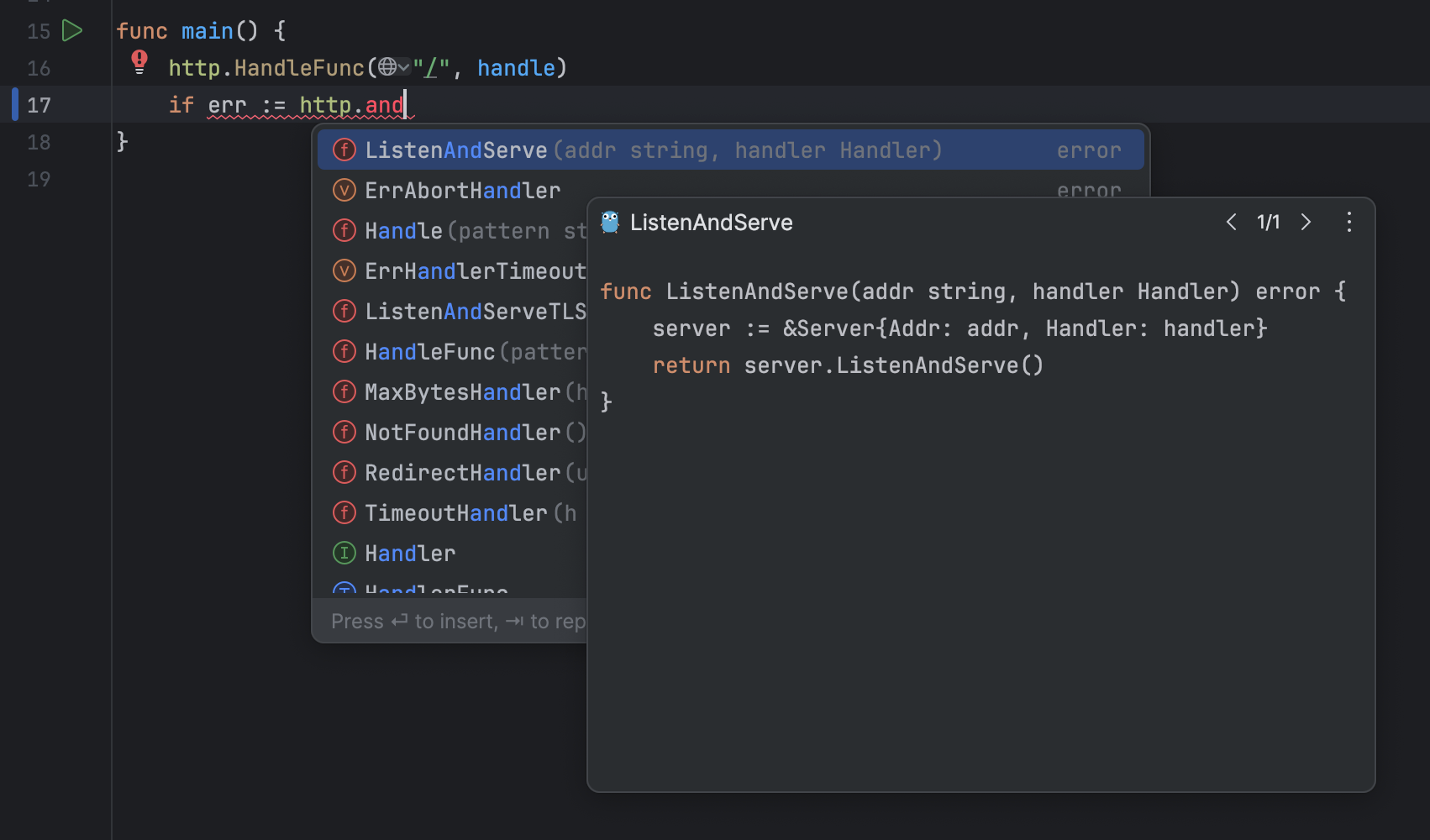 Code completion | GoLand Documentation
