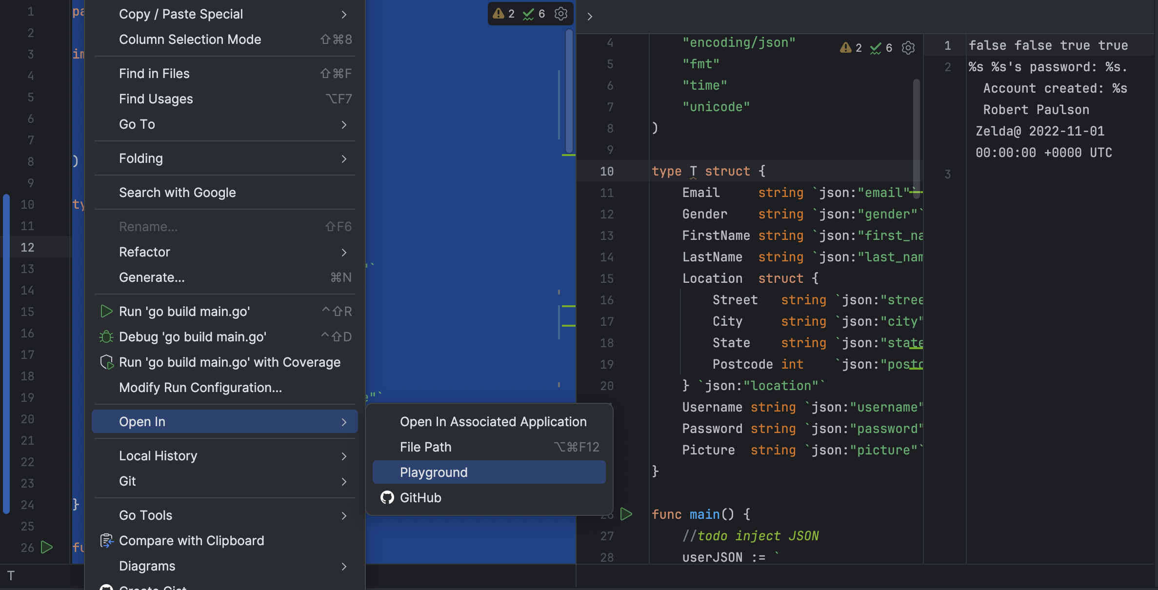 Running applications in Go Playground | GoLand Documentation