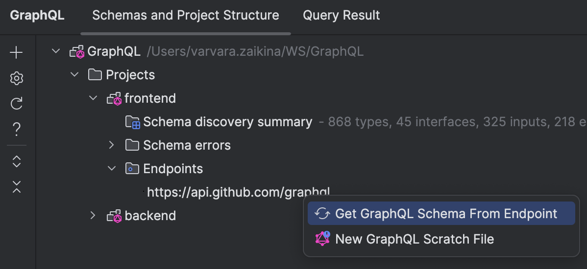 GraphQL | WebStorm Documentation