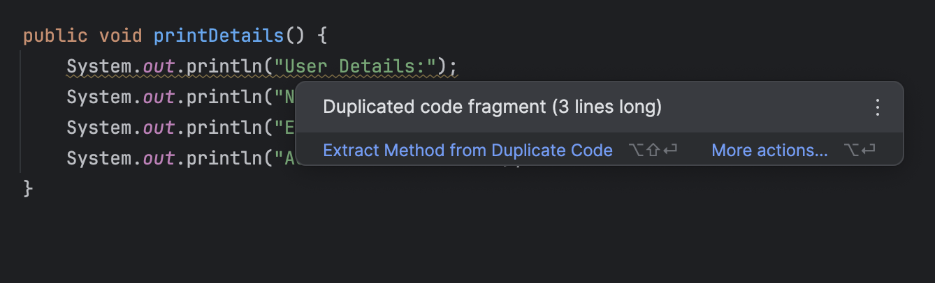 Analyze duplicates | IntelliJ IDEA Documentation
