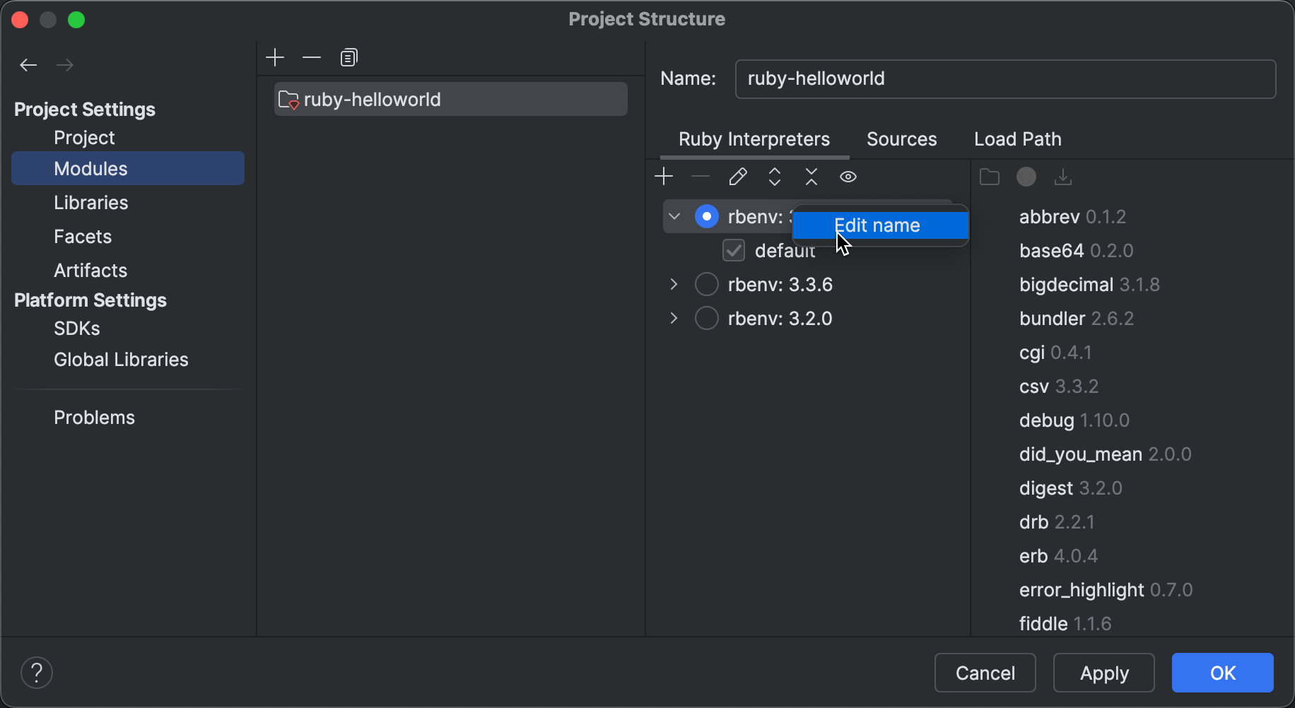 Configure a Ruby interpreter | IntelliJ IDEA Documentation