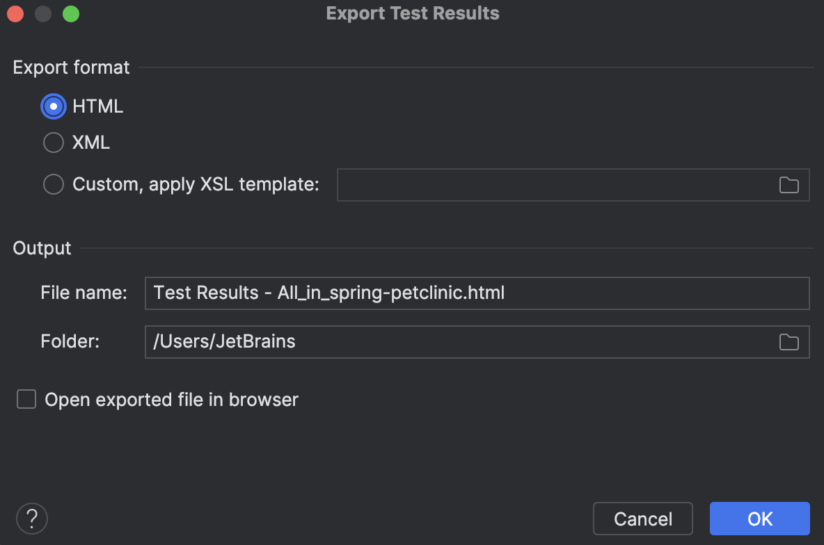 Explore test results | IntelliJ IDEA Documentation