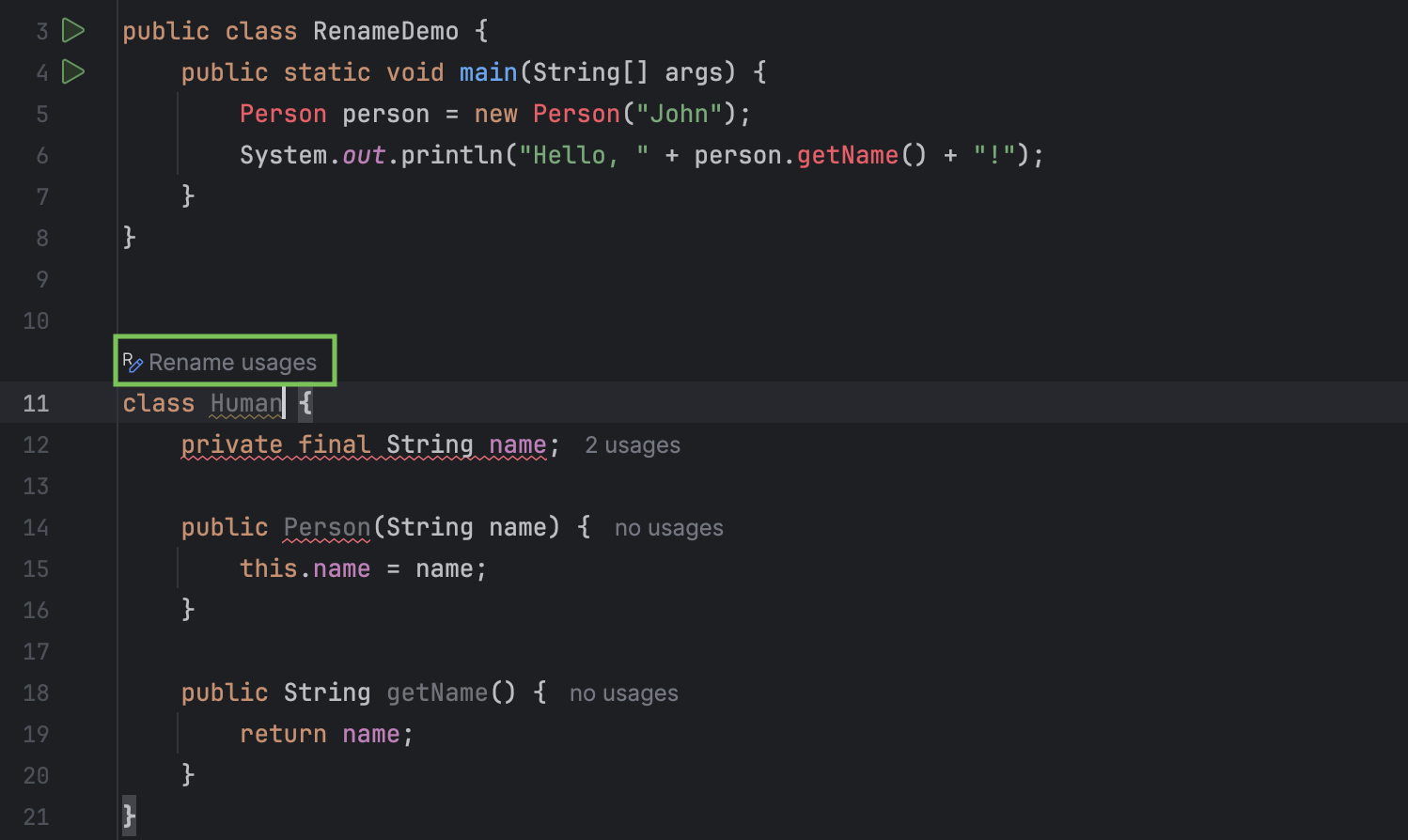重命名重构 | IntelliJ IDEA 文档