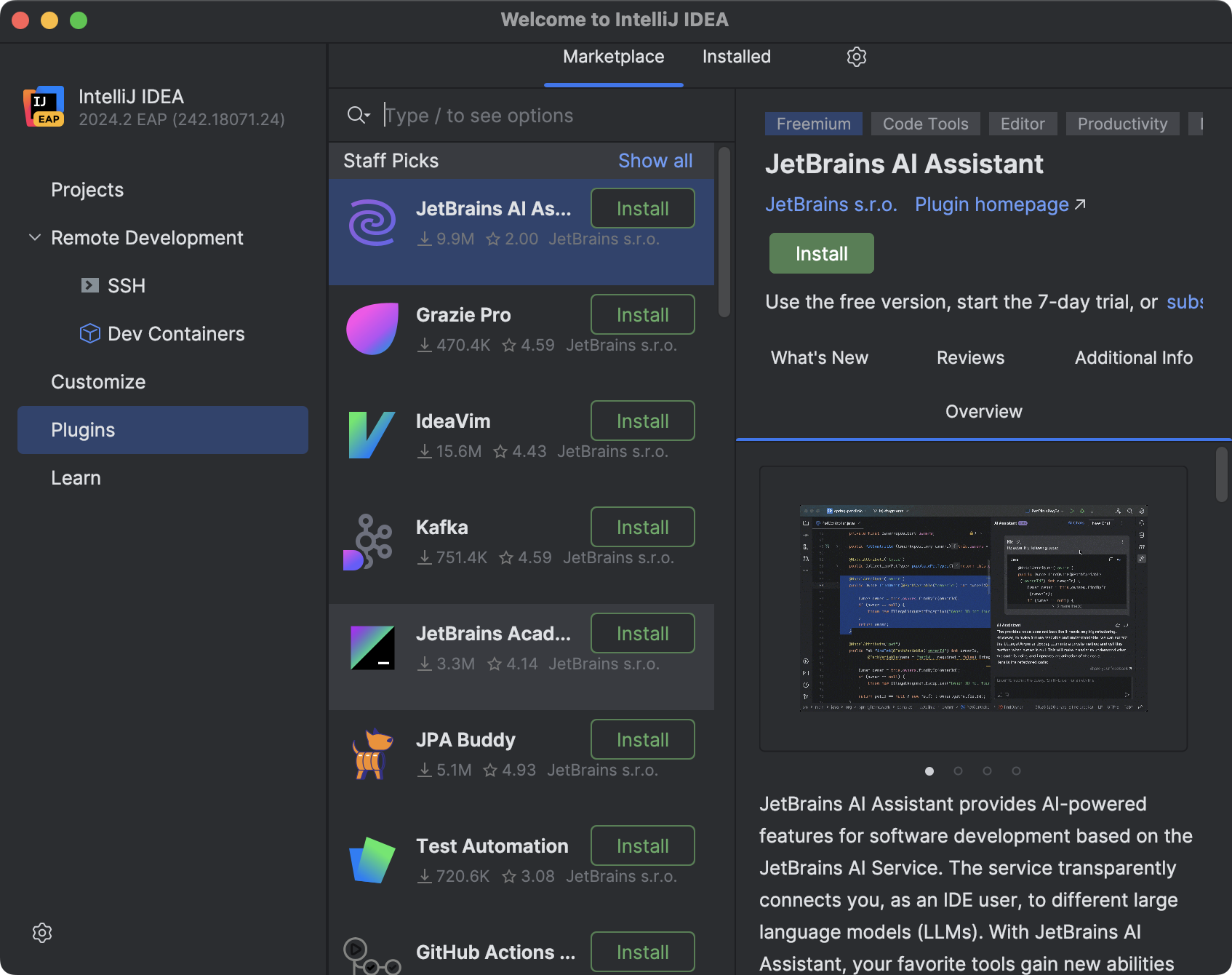 第一次运行 IntelliJ IDEA | IntelliJ IDEA 文档