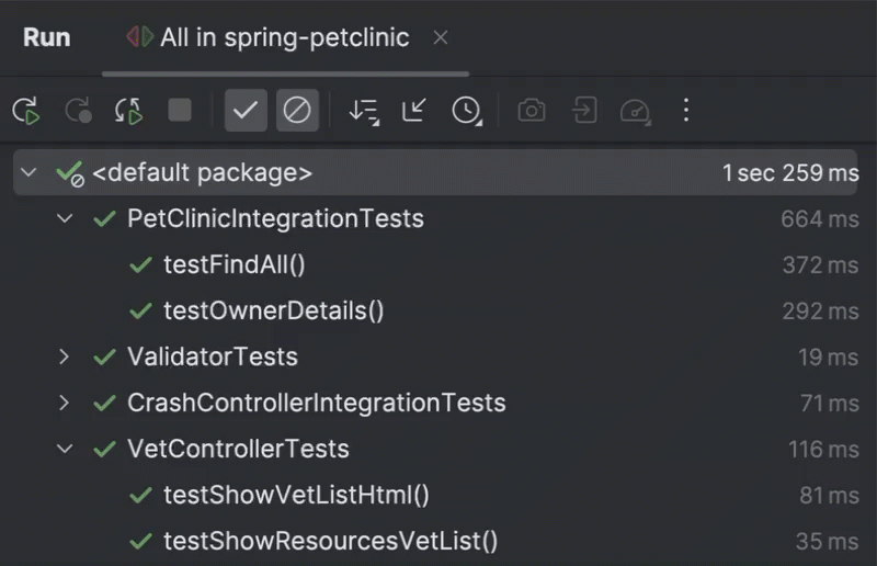Explore test results | IntelliJ IDEA Documentation