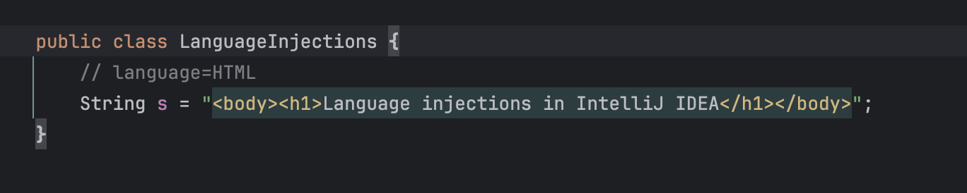 语言注入 | IntelliJ IDEA 文档