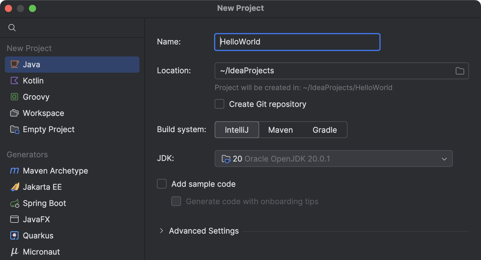 创建您的第一个 Java 应用程序 | IntelliJ IDEA 文档