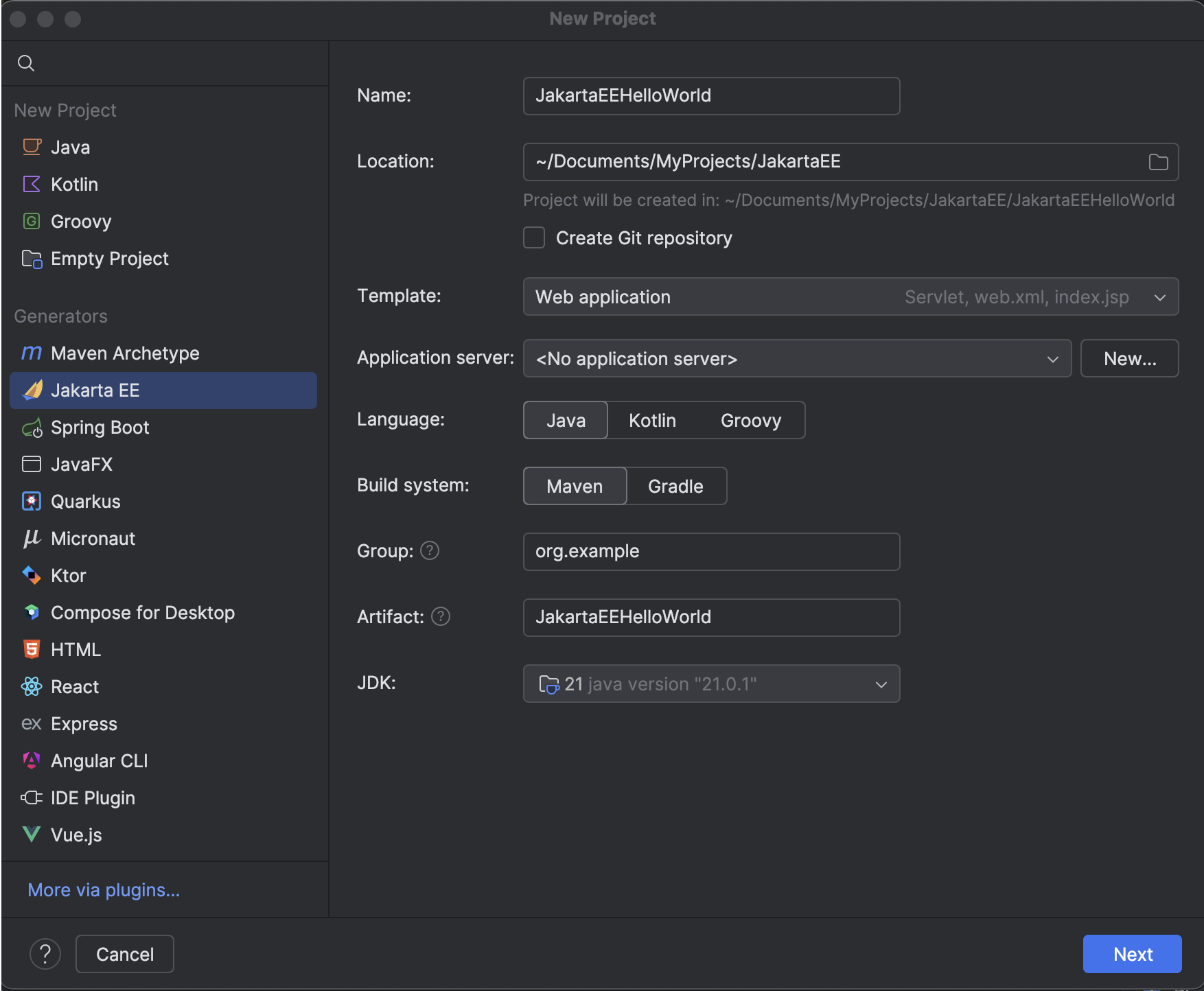 Tutorial: Your first Jakarta EE application | IntelliJ IDEA Documentation