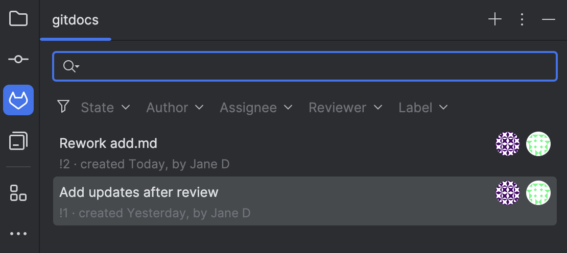 Work With Gitlab Merge Requests Webstorm Documentation 
