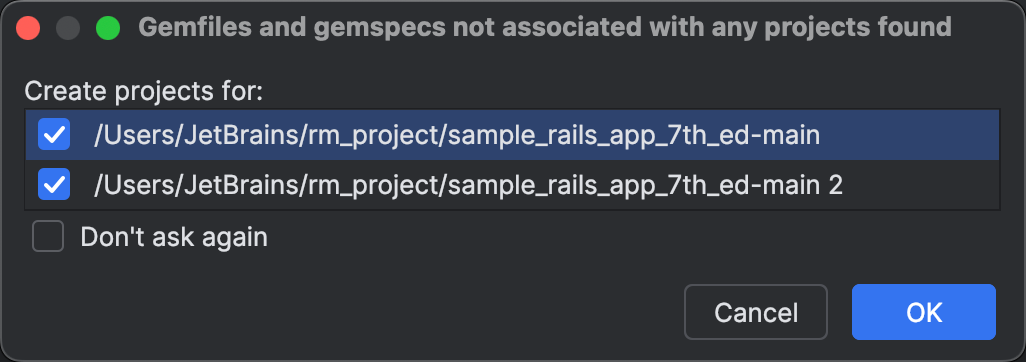 Open, move, and close projects | RubyMine Documentation
