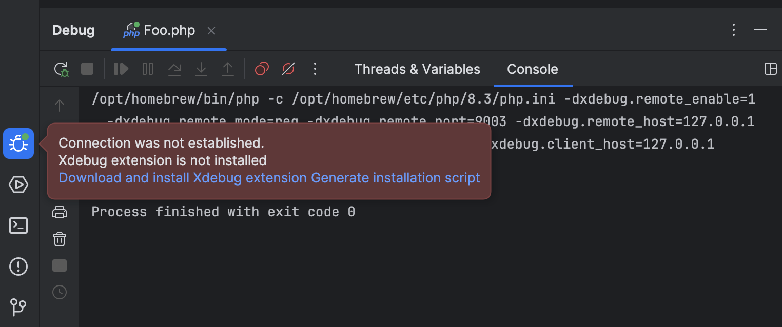 Debug a PHP CLI script | PhpStorm Documentation