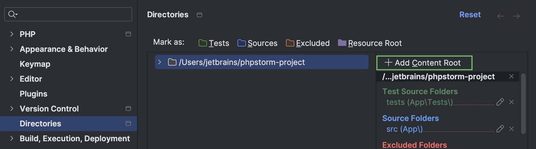 Directory structure | PhpStorm Documentation